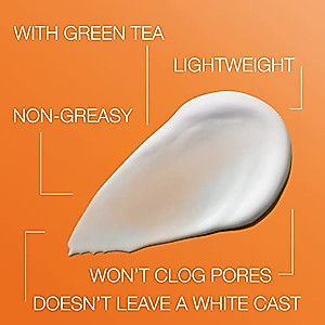 Neutrogena Clear Face Serum Sunscreen with Green Tea, Broad Spectrum SPF 60+, Non-Comedogenic Face Sunscreen for Lightweight UVA/UVB Protection, Oxybenzone- & Fragrance-Free, 1.7 fl. Oz