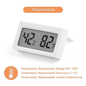 Monitor Digital Indoor Hygrometer with LCD Display Temperature Gauge Humidity Meter for Home or Greenhouse (Black+White, 4 Pack)
