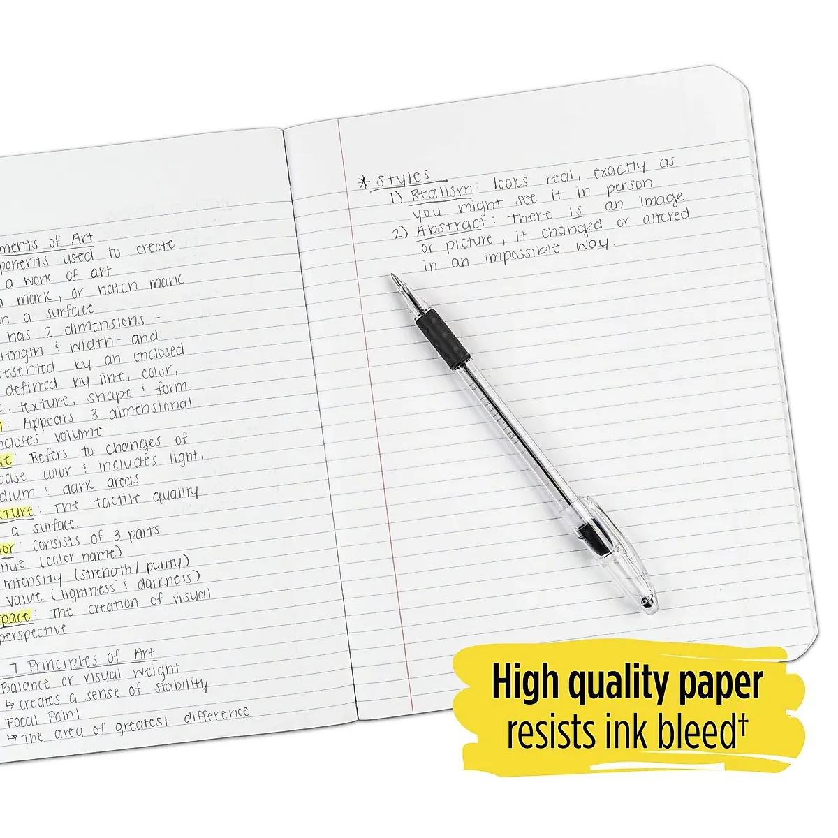 Five Star Composition Book, Notebook, College Ruled Paper, 100 Sheets, 9-1/2 x 7-1/2, Color Selected For You, 1 Count (09120)