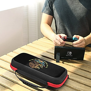 Mexican Flag Icon Compatible with Nintendo Switch Carrying Case Portable Travel Carry Cover Accessories With 20 Game Card Slots