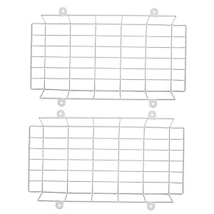 VANZACK 2pcs Exit Sign Damage Stopper Emergency Light Protection Wall Mount Air Conditioner Exit Sign Protector Metal Exit Sign Protective Coated Steel Wire Guard