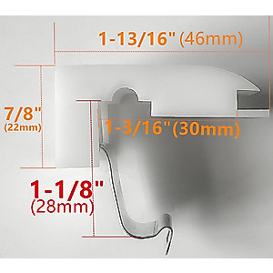 2pcs Mounting Bracket with Metal Clip for 1" (25mm) Iron Rail Cordless Blinds & Pleated Shades Cordless Blinds Headrail Holder Clip…