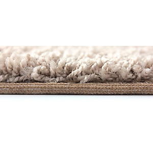 KOECKRITZ 9’x12’ Beige Area Rug. Frieze Plush Textured Carpet for Residential or Commercial use. Approximately 1/2" Thick with Binding.