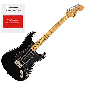 Squier 0374023506 Classic Vibe 70s Stratocaster HSS, Maple Fingerboard, Black w/
