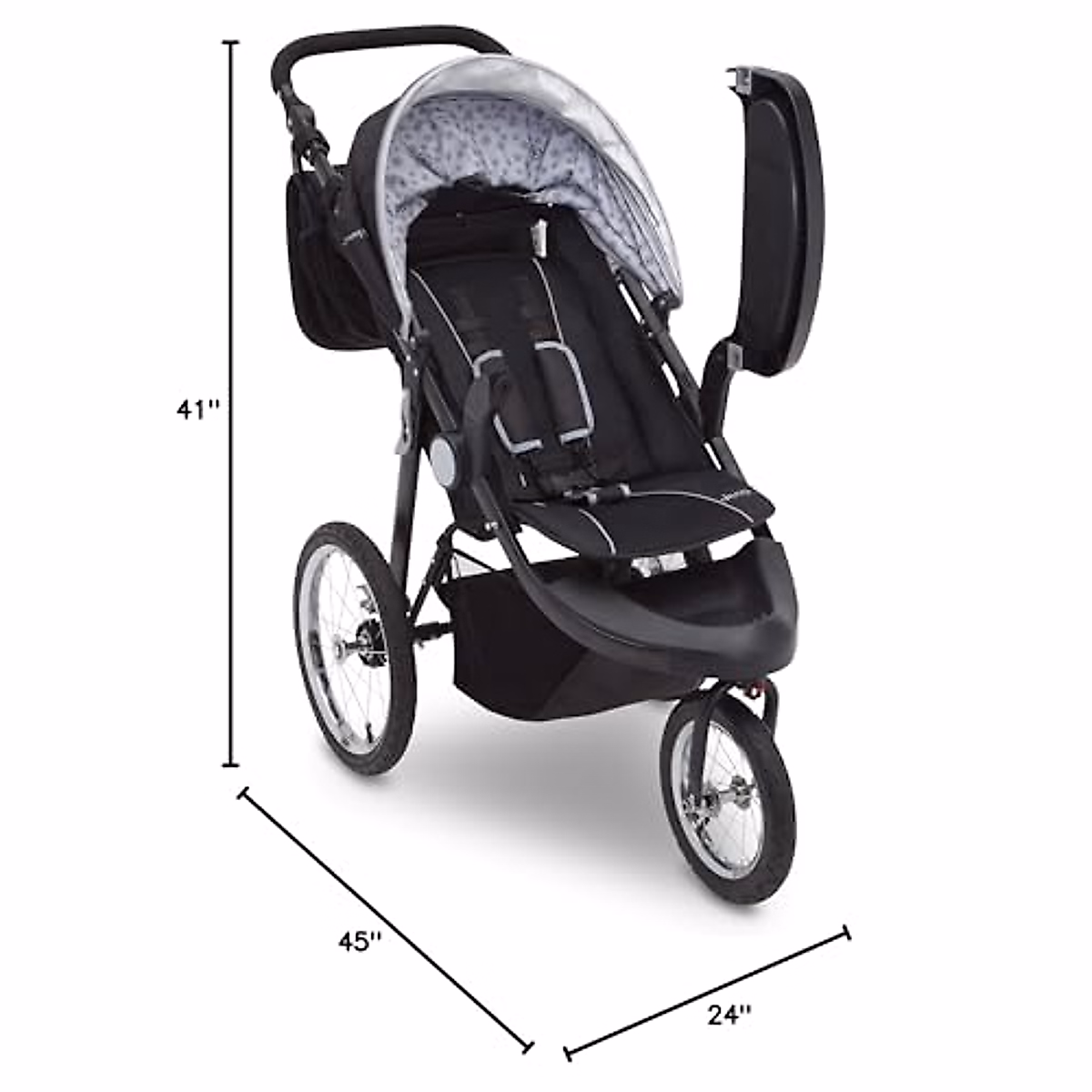 Jeep Cross-Country Sport Plus Jogging Stroller by Delta Children, Charcoal Galaxy
