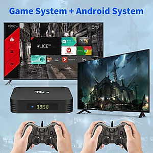 Retro Game Console 512G, Emulator Console Compatible with 76 Emulators, 4K Video Game Console with Dual System, Portable Game Console with 2 Controller, Support 4 Game Palyer, Gift for Friends