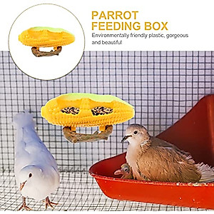 iplusmile Bird Bowl Bird Cage Bowl Bird Feeder Bowl Birds Food Dish Parrot Feeding Cups Pumkpin Parrot Feeders Food Water Bowls for Cockatiels Hamster, Corn Shape Bird Bowl Bird Feeding Basin
