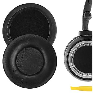 Geekria QuickFit Extra Thick Replacement Ear Pads for AKG K450, K480, Q460, K430, K420 Headphones Ear Cushions, Headset Earpads, Ear Cups Repair Parts (Black)