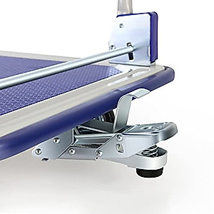 Uholan Folding Steel Trolley Platform Handtruck with Brake Heavy Industrial Trolley Flatbed Truck Logistics Warehouse Handling Turnover Vehicle Load 550lb with Wheels Dolly Cart