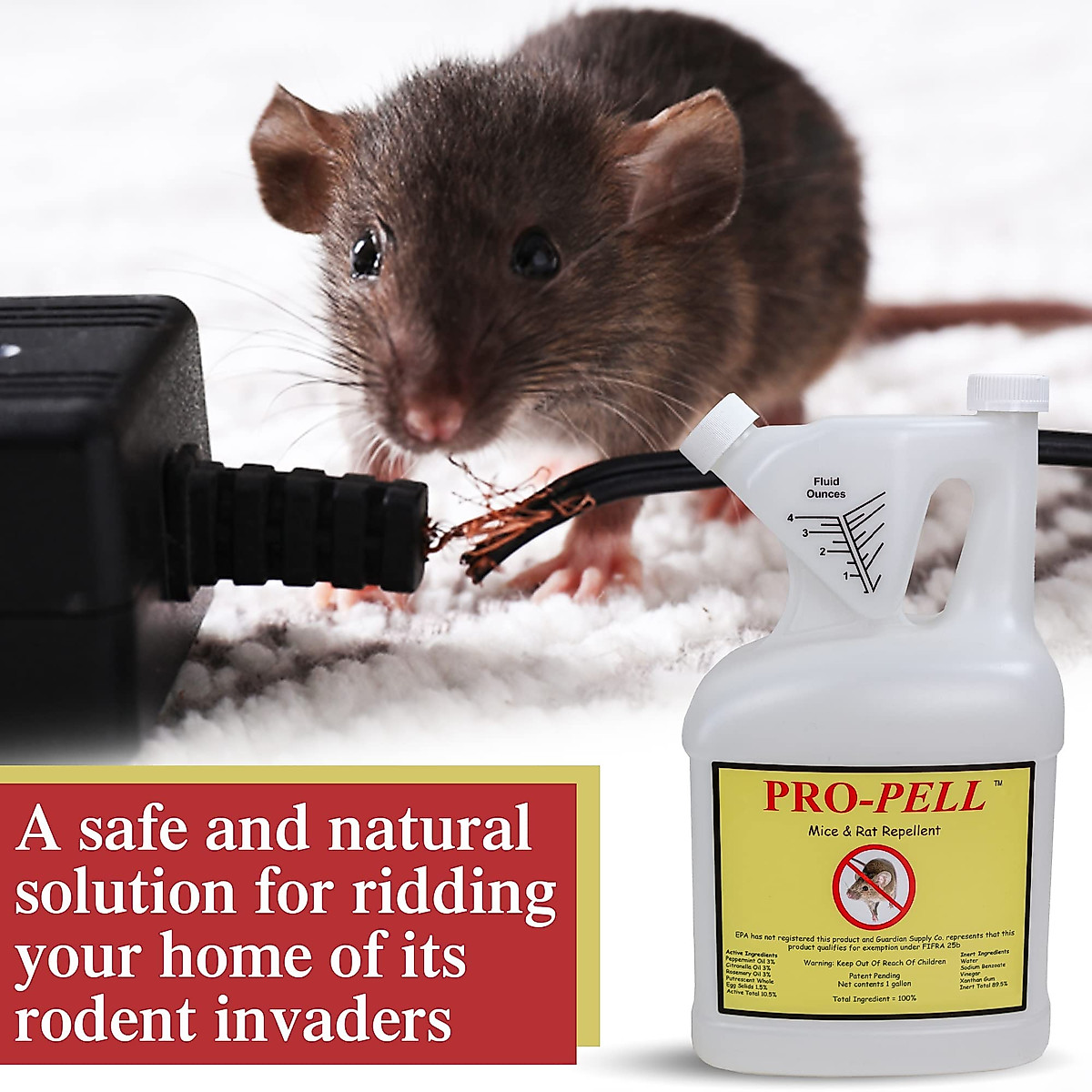 One Gallon Jug Pro-Pell Rodent Repellent Repells Mice & Rats. Makes 10 gallons