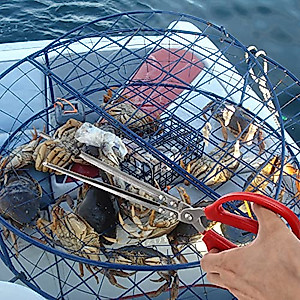 UPKOCH Multi- Steel Garbage Accessory Anti- Pick Slip Tongs Outdoor Style Cooking Garden Function Grilling Crabs BBQ Tool Portable Elderly Stainless Live Nabber Reacher for Trash Crab