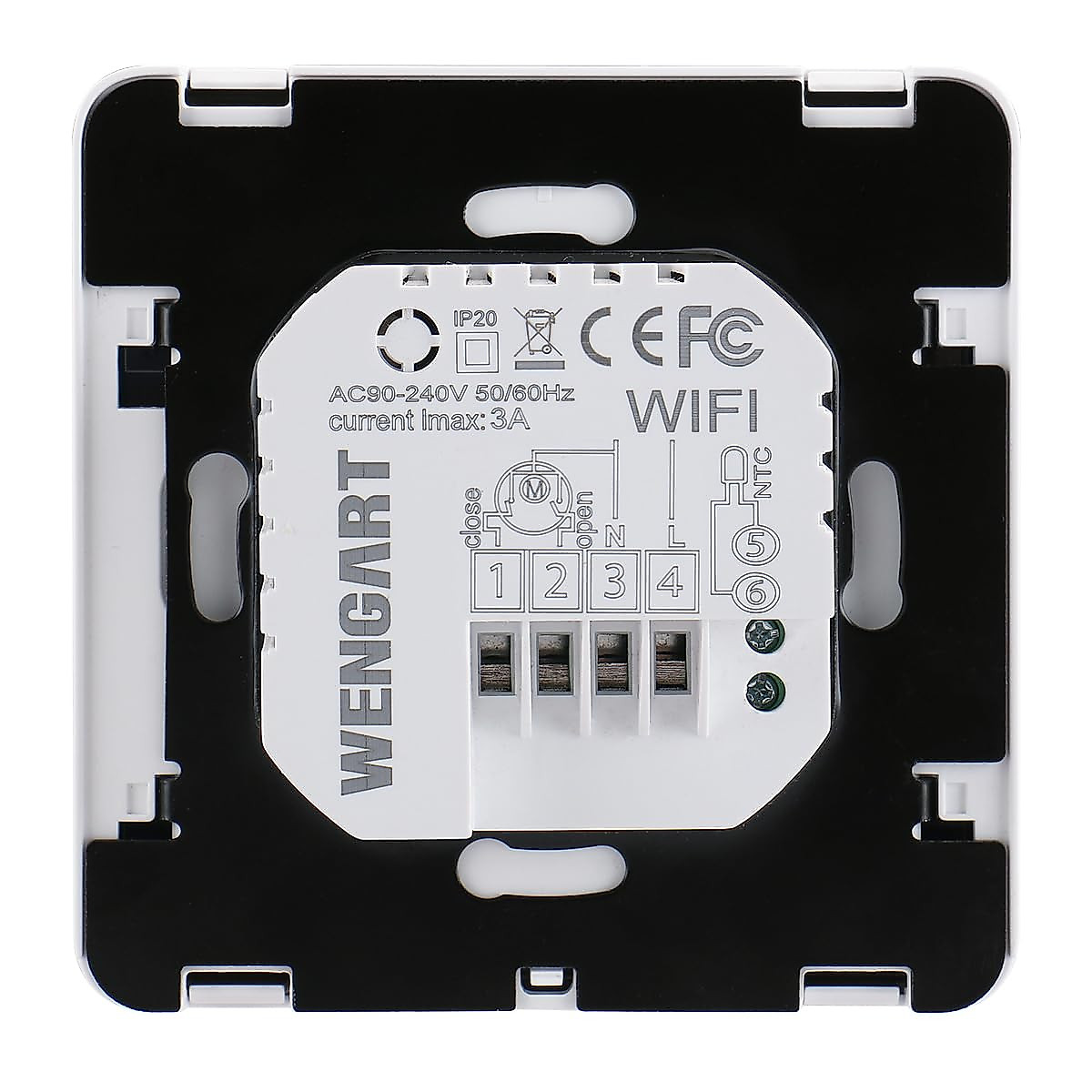 Wengart WiFi Smart Thermostat WG08,Heat Only 2.4GHz Wi-Fi APP TUYA for Radiant Floor Heating,Compatible with Alexa Echo/Google Home,AC90-240V Max3A