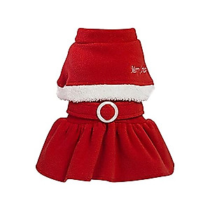 HonpraD Cute Dog Outfits for Medium Dogs Costume Clothes and Pet Christmas Holiday Autumn Skirt Style Winter Dog Clothes Medium Girl