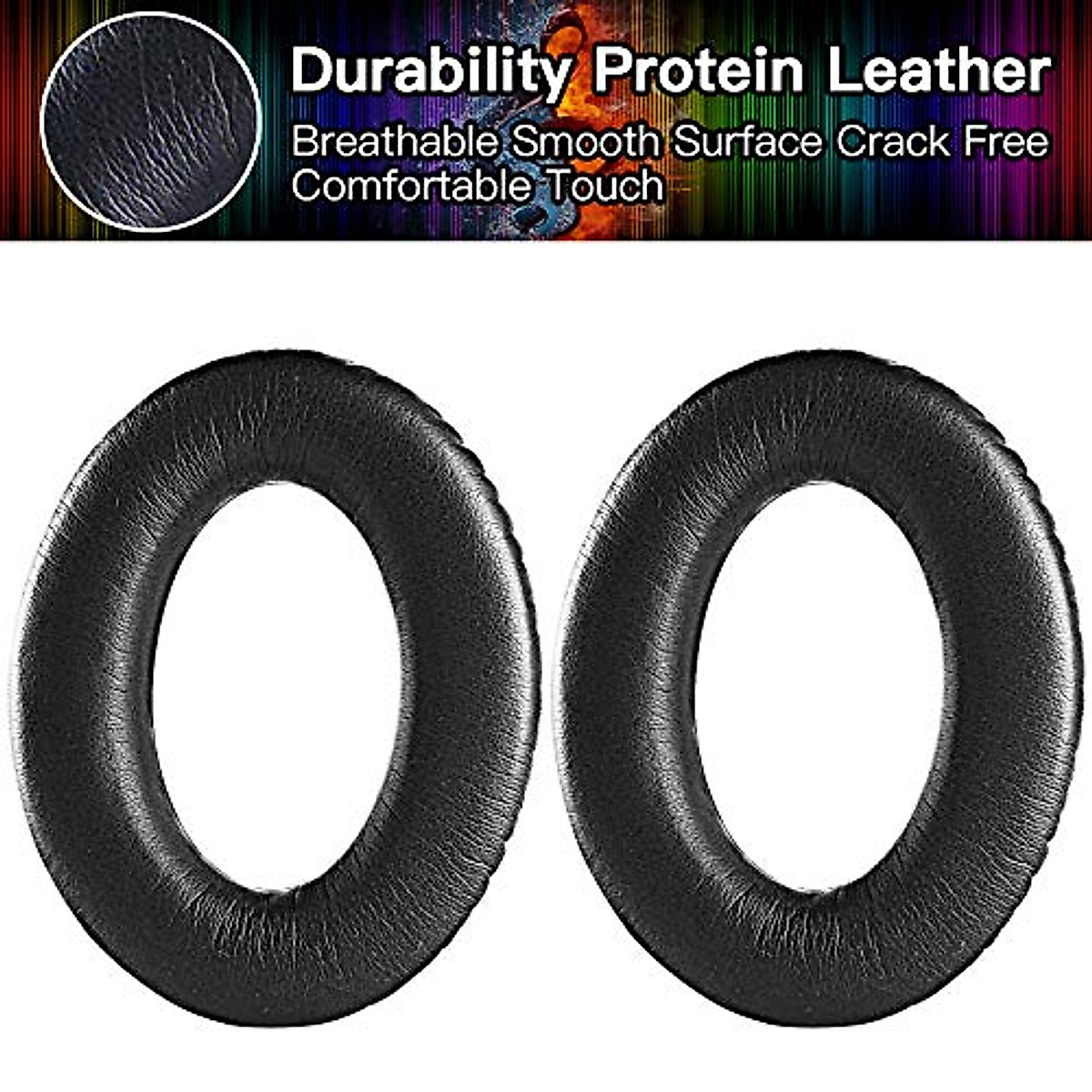 QC35 Replacement Pads Parts QC35 ii Earpads Ear Cushion Accessories Compatible with QuietComfort 35 II QuietComfort 35 (Series I) Wireless Gaming Headset.(Black)