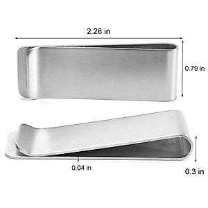 Yarlung 12 Pack Stainless Steel Money Clip, Slim Cash Wallet, Credit Card Holder, Front Pocket Minimalist Wallet