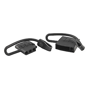 CURT 58761 Vehicle and Trailer-Side 4-Pin Flat Wiring Harness Dust Covers, 2-Pack, Black