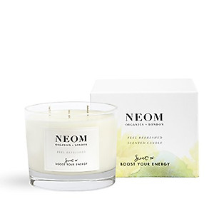 NEOM- Feel Refreshed Scented Candle, 3 Wick | Lemon & Basil | Essential Oil Aromatherapy Candle | Scent to Boost Your Energy