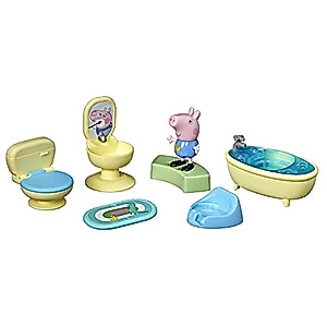 Peppa Pig Peppa's Adventures George’s Bathtime Accessory Set Preschool Toy, George Pig Figure and 6 Accessories, for Ages 3 and up