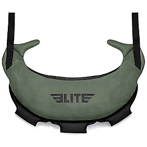 Elite Sports Bulgarian Canvas Bag for Crossfit, Fitness Canvas MMA Gym Cross Training Sandbag (Green, 45 LBS)