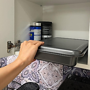 Baker's Secret Stackable Baking Set of 5 Bakeware Pans, Bakeware Set, Baking Pan Set Includes Muffin Pan, Roaster Pan, Square Pan, Cookie Sheet, Loaf Pan, Easy Store, Dishwasher Safe, Baking Supplies