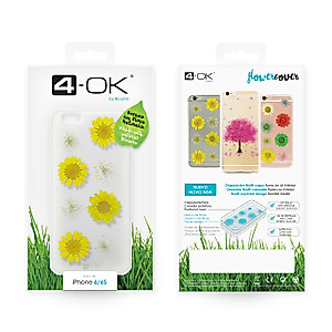 4-Ok Flower Cover Case for Apple iPhone 6 6S, Design Tree Pink