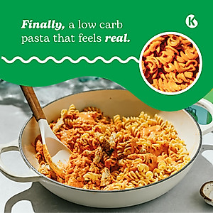 Kaizen Low Carb Keto Pasta Fusilli - High Protein (20g), Gluten-Free, Keto-Friendly (6g Net), Plant-Based Lupini Noodles made w/High Fiber Lupin Flour - 8 ounces (Pack of 3)