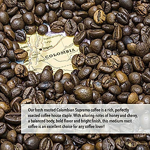 Fresh Roasted Coffee, Colombian Supremo, Pre-Ground Fractional Packs, 1.75 Ounce, 42 Count