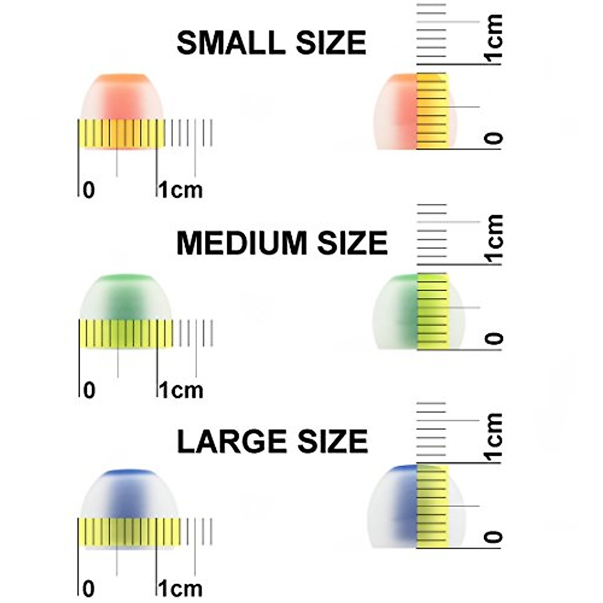 12pcs (NSY-TRSW) 4S / 4M / 4L Premium Silicone Replacement Eartips Earbuds Adapters Compatible with Sony in Ear Earphones Headphones