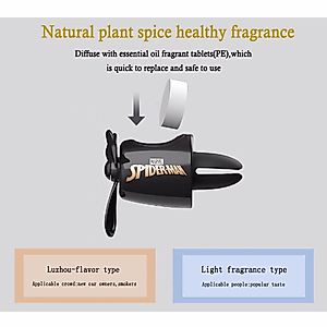 Car Air Fresheners, Cute Cartoon Hero Pilot Vent Clip Interior Accessories, Rotating Propeller Automotive Air Outlet Fan Creative Car Perfume Decoration