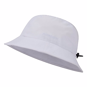 BASSDASH UPF50+ Fishing Bucket Hat for Men Women Lightweight Water Resistant Packable Outdoor Summer Sun Hats FH13 White