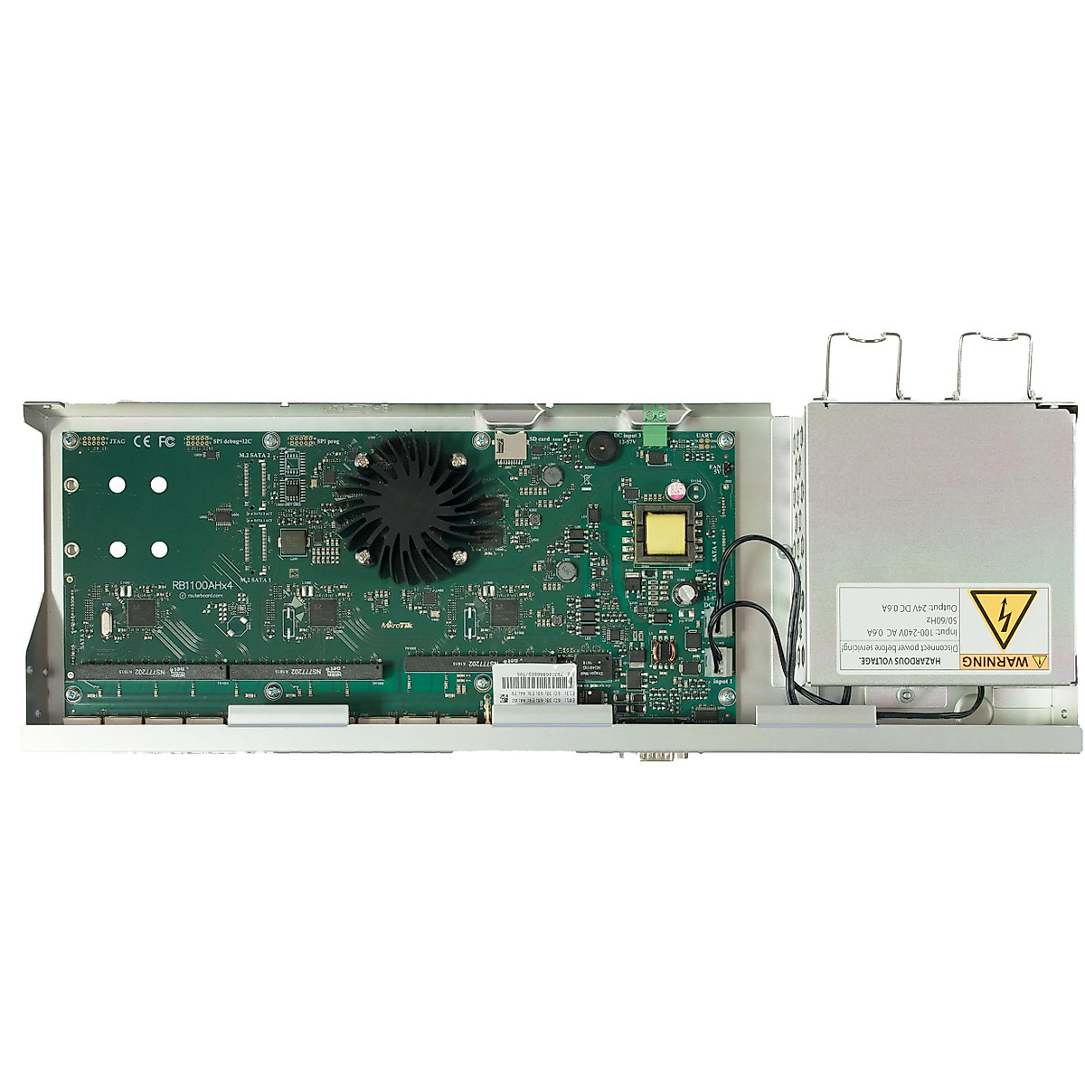 MikroTik RouterBOARD 1100AHx4 Dude Edition with 13 Gigabit Ethernet Ports, RS232 Serial Port and Dual Redundant Power Supplies (RB1100AHx4)