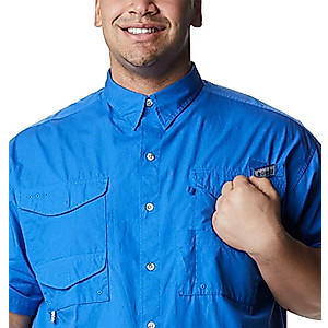 Columbia Standard Men’s Bonehead Short-Sleeve Work Shirt, Comfortable and Breathable, Vivid Blue, X-Large