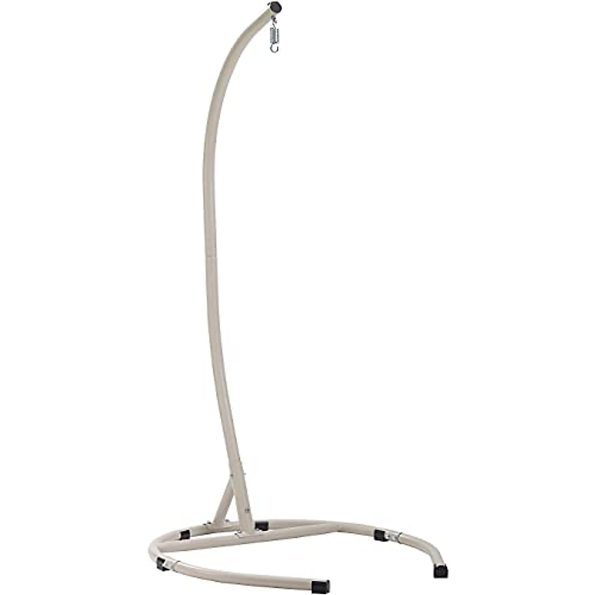 Crosley Furniture KO70230LB Cleo Indoor/Outdoor Wicker Hanging Egg Chair with Stand, Light Brown with Sand Cushions