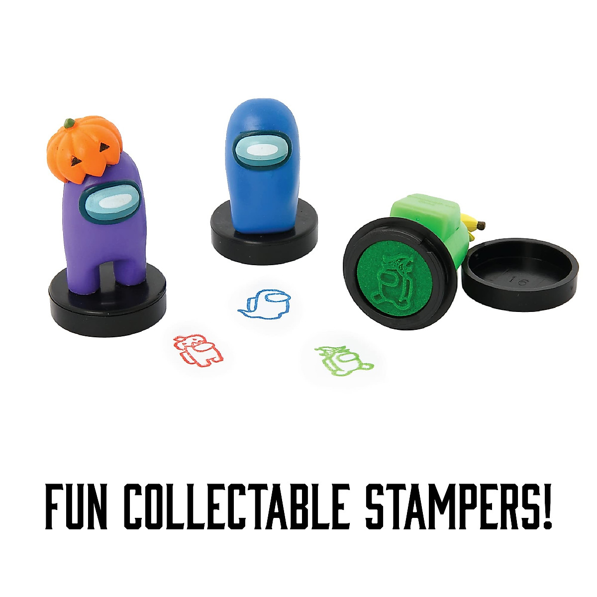 Among Us Stamps for Kids | 12 Among Us Toys Out of 16 Collectibles in 1 Box | Among Us Merch Incl. Mini Toys Like The Peeled, The Unbearable, The Dead Body, and The Ghost
