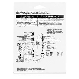 244194 Pump Repair Packing Kit - Compatible with Graco 295 390 395 490 495 595 3400 Aftermarket | Airless Paint Sprayer Pump Repair Packing Accessories