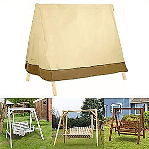 Outdoor Swing Cover A Frame 420D Waterproof Porch Swing Cover UV Resistant Weather Protector Patio Furniture Cover for Outdoor Furniture 72x67x55 Inch