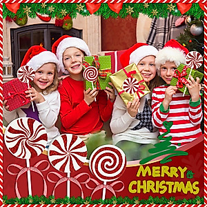 3 Pieces Christmas Table Decorations Wood Candy Set, Red Christmas Tiered Tray Decor,Rustic Christmas Candy Table Decorations for Home Tables(Cute)