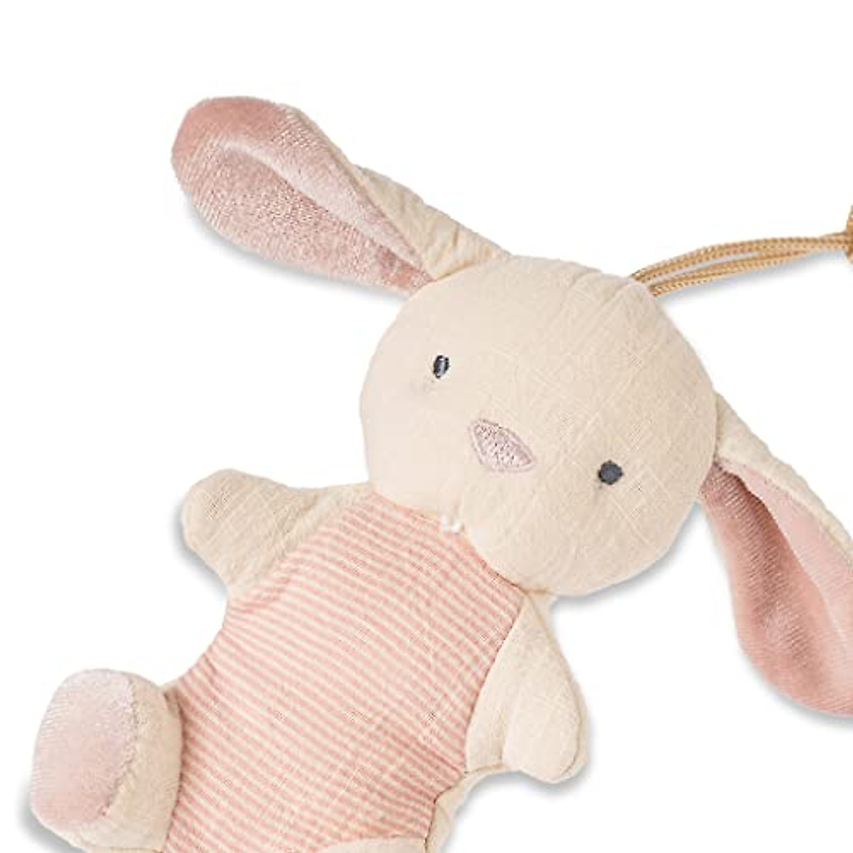 Itzy Ritzy - Bitzy Pal Pacifier & Lovey Set; Detachable Bunny Lovey & Coordinating Natural Rubber Pacifier; Ideal for Ages 0-6 Months, Bunny