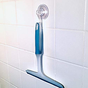 Suction Cup Hooks for Storage and Organization in Home, Kitchen, Office, and Bathroom, 2 1/4 inch- Strong Durable Locking Hanger, Holder- for Shower, Bath, Loofah, Utensils, Wreath, Decorations, Clear