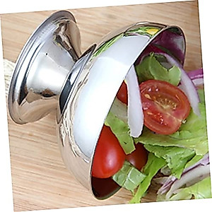 Abaodam 2 pcs Snack Bowl Reusable Tiramisu Footed Glass and Sauce DIY Cm Trifle Cup Ice Steel Wedding Appetizer Meal Bulk S/Parfait Pudding Foot Plate Prep Condiment Mixing Practical