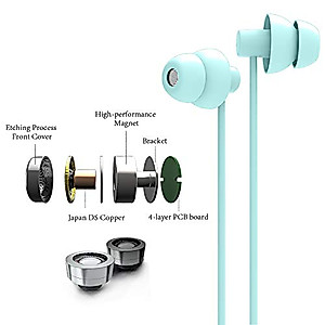 Sleep Soundproof Earbuds Headphones, Noise Isolating Soft Earbuds for Sleeping, Nighttime, Insomnia, Side Sleeper, Snoring, Travel, Meditation & Relaxation (Light Green)