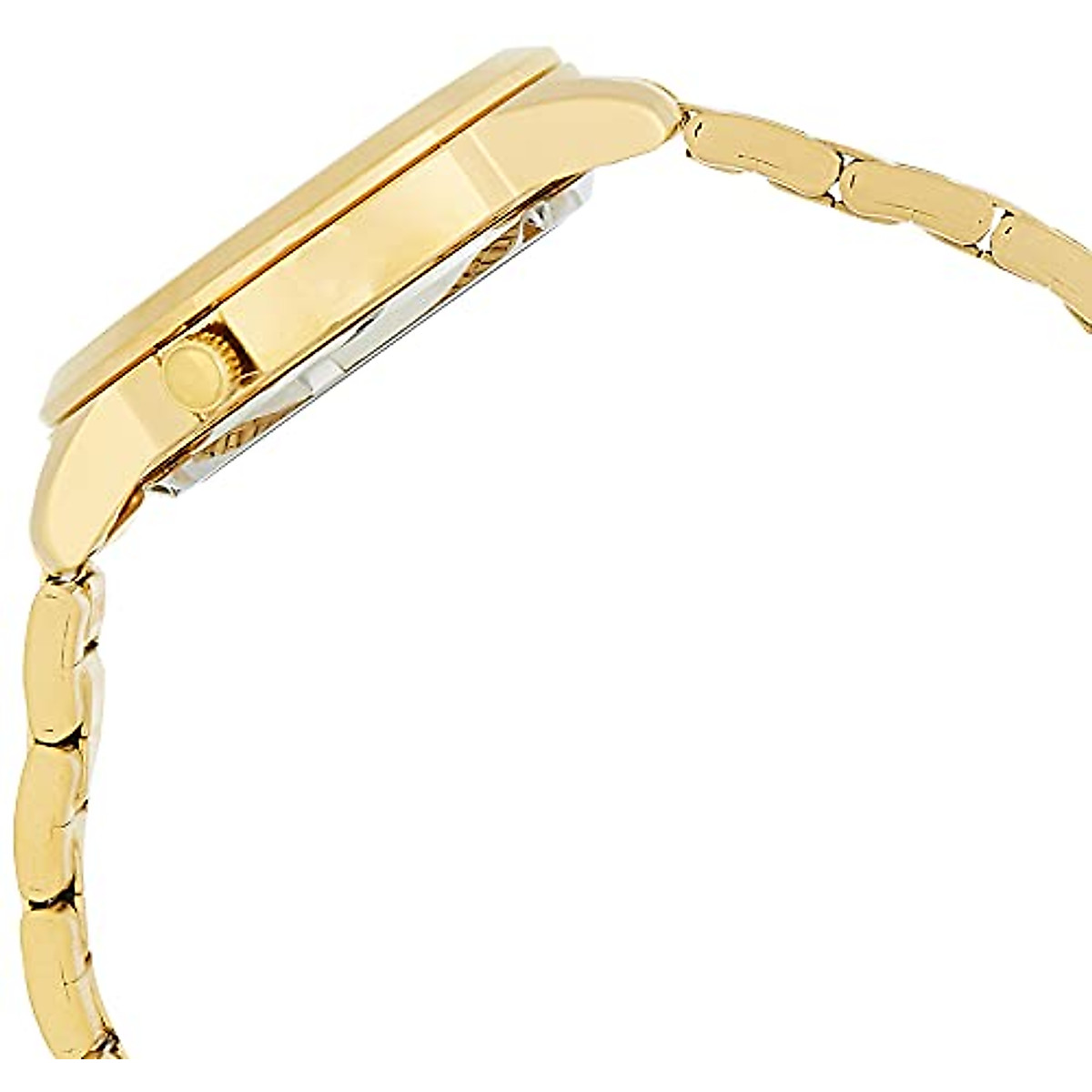 SEIKO Men's SNKE56 5 Automatic Gold Dial Gold-Tone Stainless Steel Watch