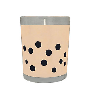 Classic Milk Tea Boba Candle, Vanilla Bean Scented, Large Glass Jar Candle