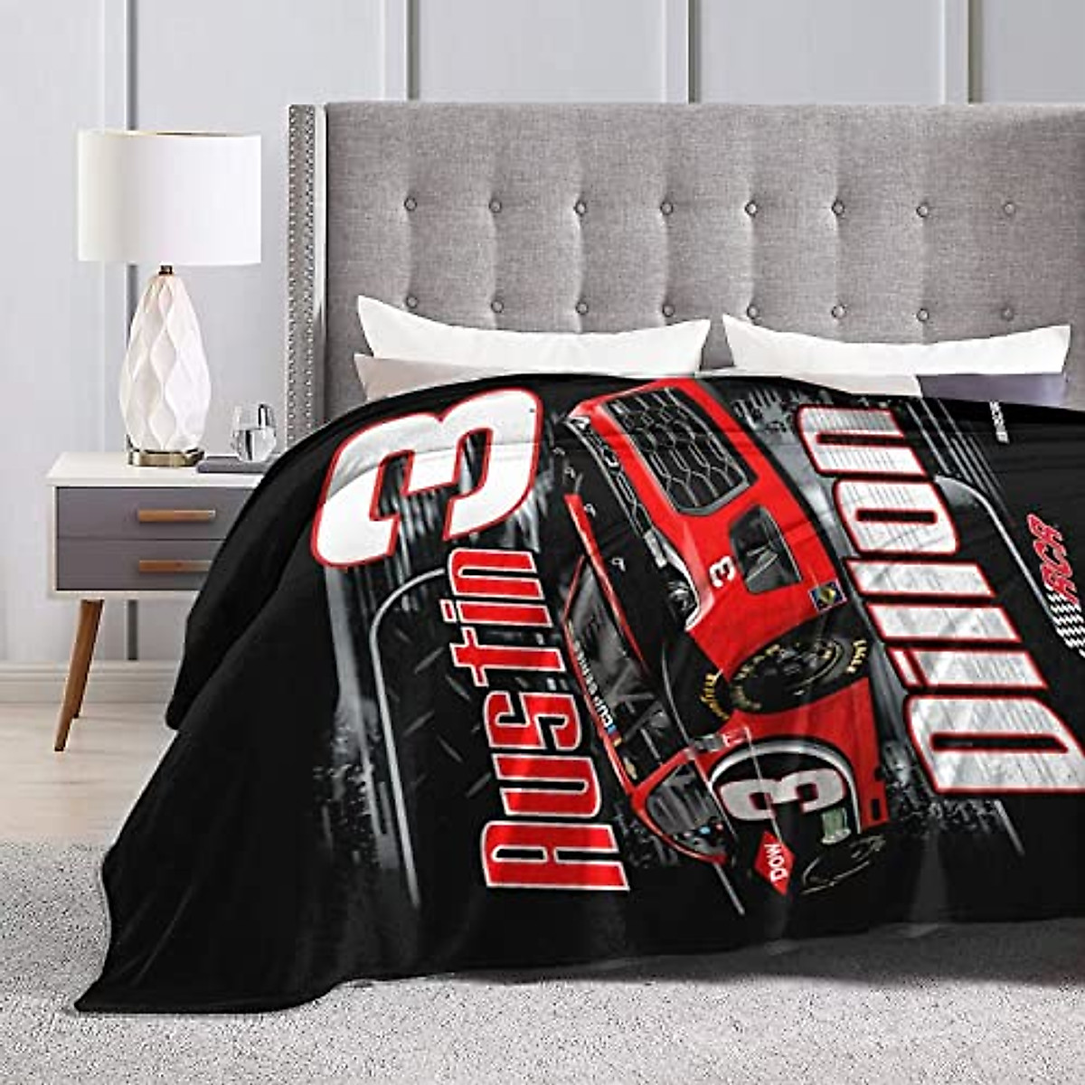 Austin Dillon 3 All Season Fleece Blanket Throw Ultra Soft Flannel Blanket Digital Printed Premium Fluffy Microfiber Fleece
