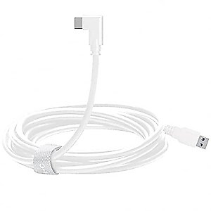 VOKOO USB C Cable Compatible for Oculus Link, USB 3.2 Gen 1 Virtual Reality Headset Cable Compatible for Oculus Quest 2, White/16ft