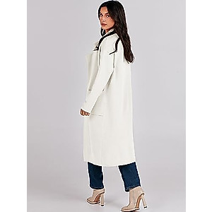 ANRABESS Women Fall Coat Long Sleeve Jacket Coatigan Open Front Button Pockets Long Cardigan Oversized Slouchy Sweater Coat 2023 Trendy Clothes B1132mibai-L