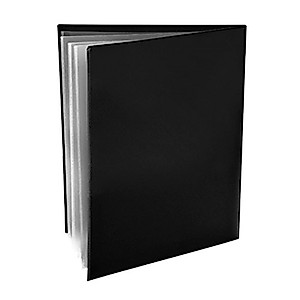 Ultra Pro - 10 Pack, Black 2-Pocket Folders with Clear Outside Pockets and 4 Pages