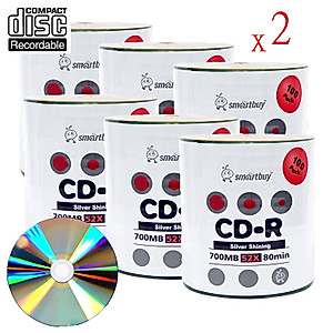 Smartbuy 1200-disc 700mb/80min 52x CD-R Shiny Silver Top Blank Recordable Media Disc