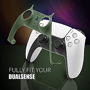 PS5 Controller Faceplate Green, Stylish and PS5 Controller Plate Cover, Custom Replacement Shell for PlayStation 5 Controller, Simple Installation
