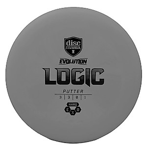 Discmania Evolution Exo Hard Logic Disc Golf Putter (Colors May Vary) 173-176 - Low Profile Disc Golf Putter and Approach Disc